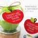 Apple Gift Tag for Teacher / Teacher Appreciation Printable - Etsy