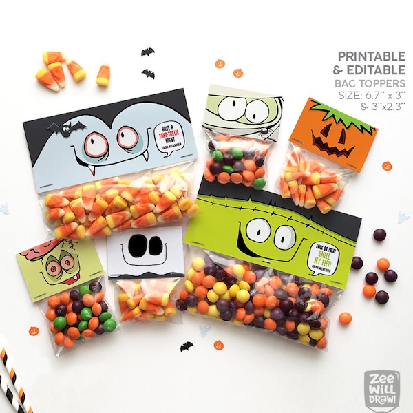 Candy Bag Toppers - Etsy