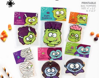 Halloween Pumpkin Teeth Treat Bag Topper // Pumpkin Candy Corn - Etsy