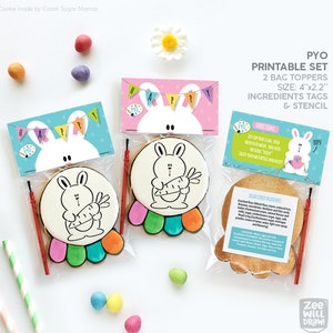 Easter Bag Toppers for PYO Cookies, Set of 2 - PRINTABLE - Etsy