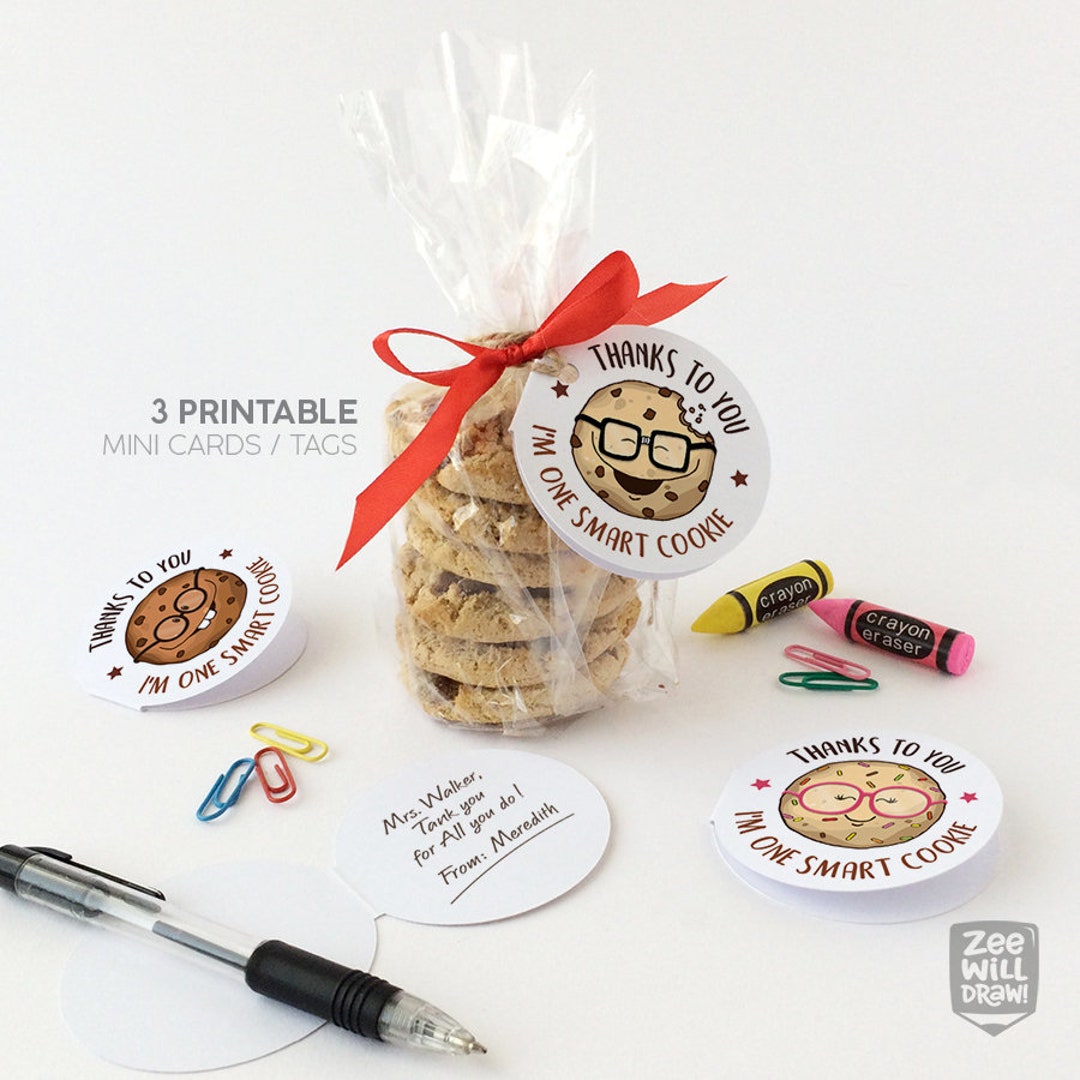 Smart Cookie Gift Tags PRINTABLE - Etsy
