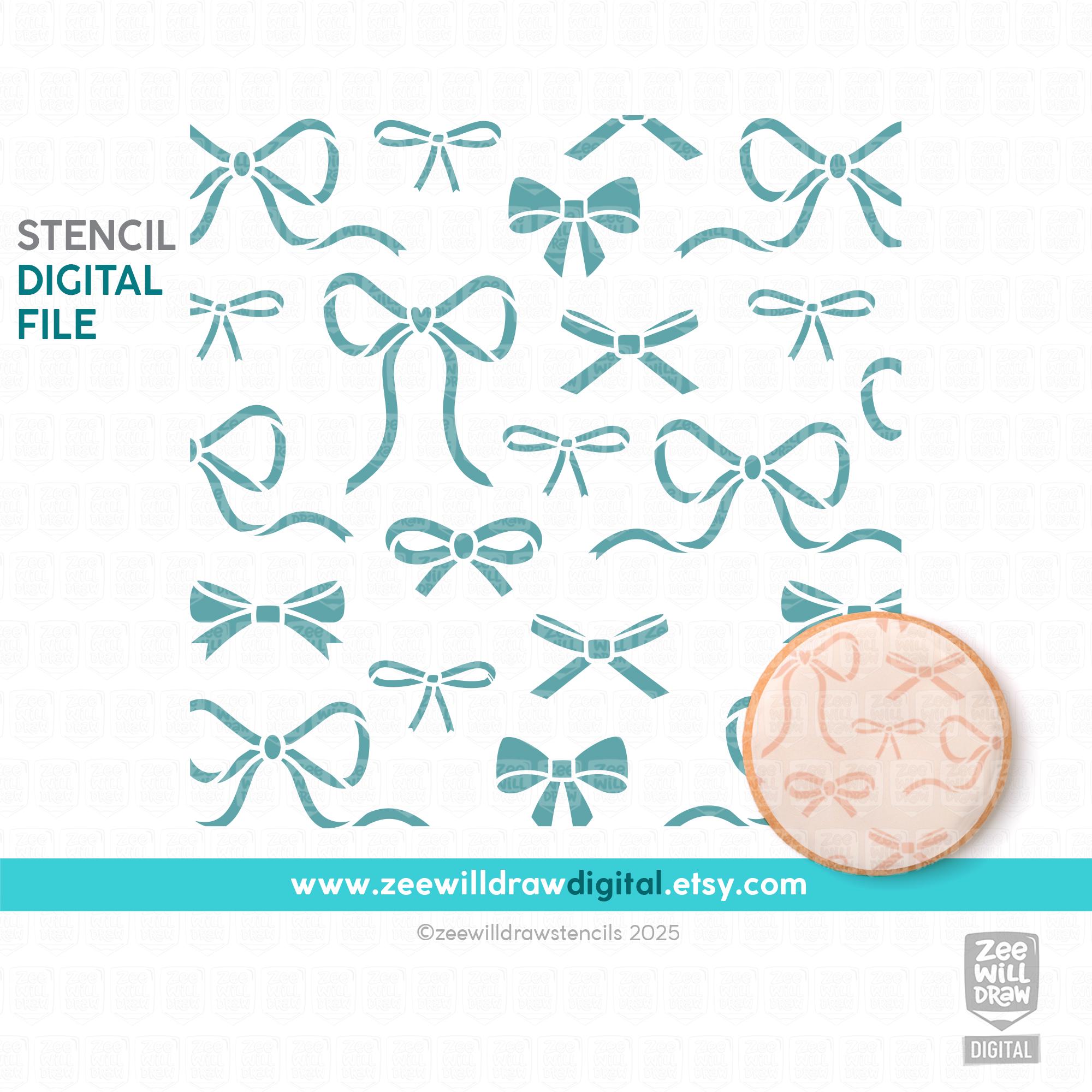 Bow Pattern Stencil FILE, DIGITAL DOWNLOAD - Etsy