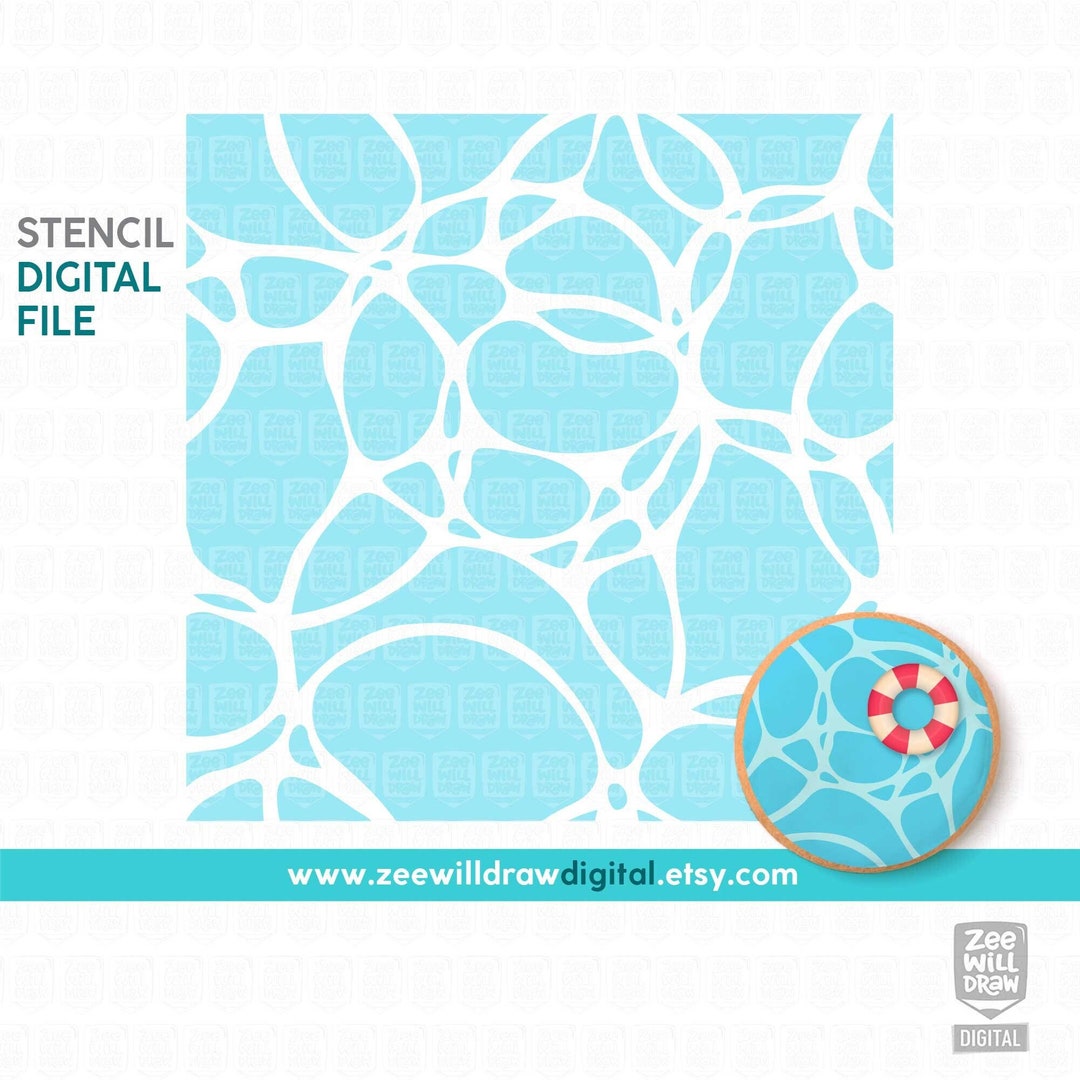 Water Stencil FILE - DIGITAL DOWNLOAD - Etsy