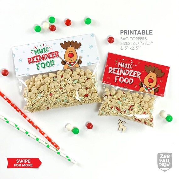 Reindeer Food Bag Topper Ideas - Mom. Wife. Busy Life.