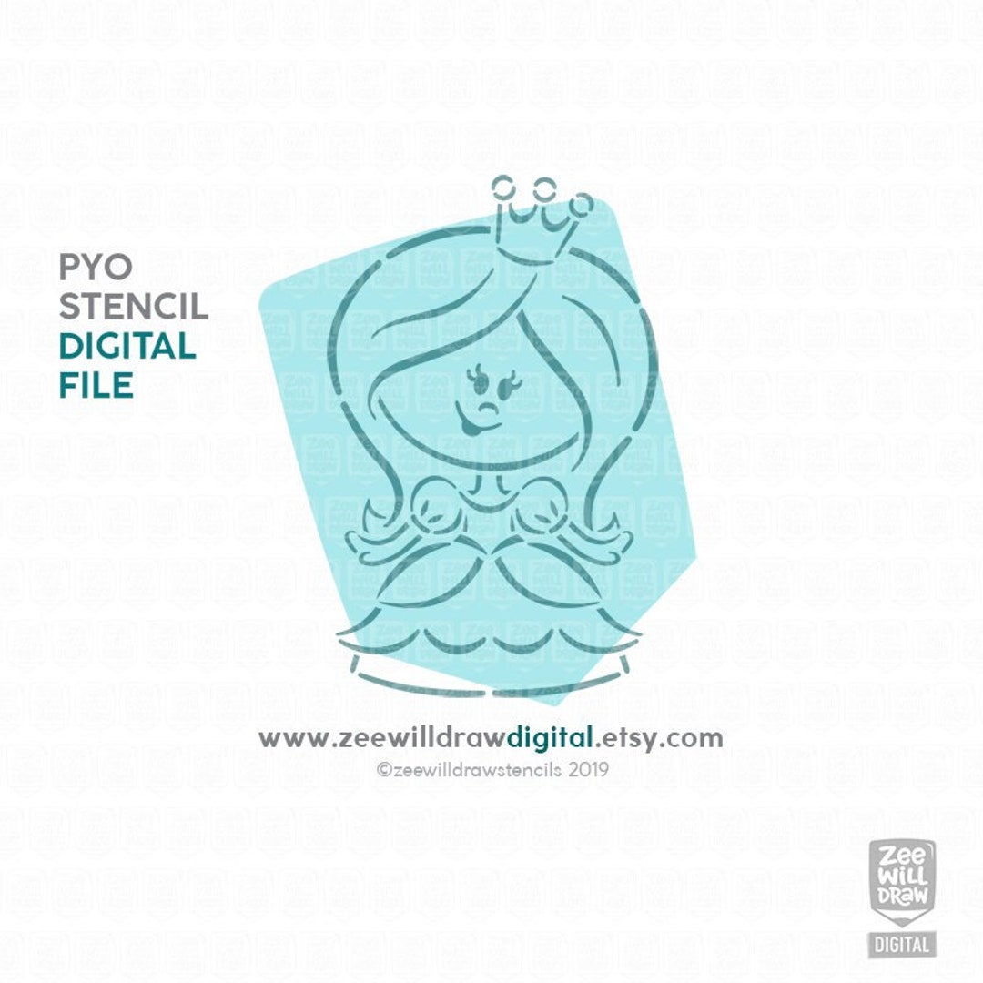 Princess PYO Stencil File - INSTANT DOWNLOAD - Etsy