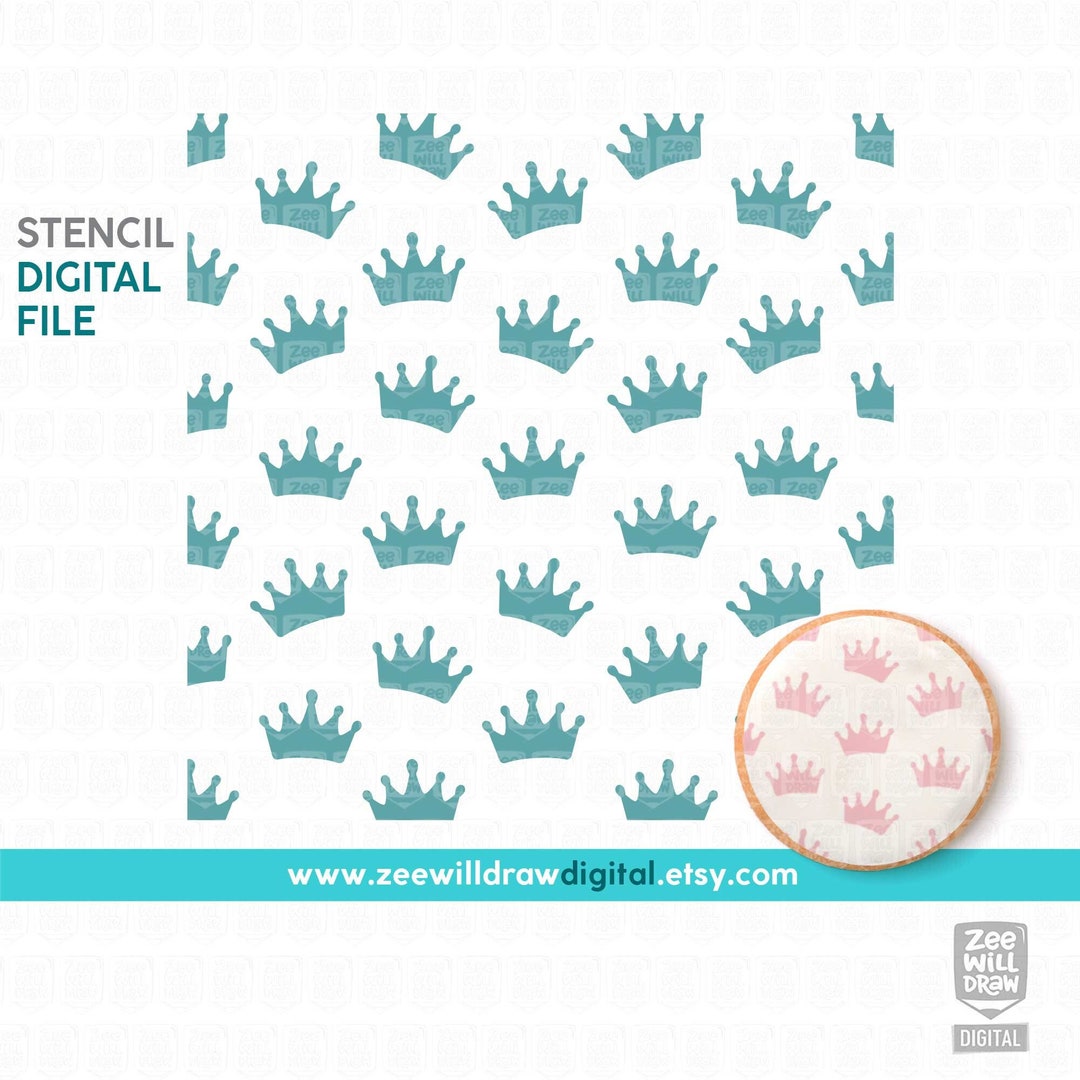 Crowns Stencil FILE, DIGITAL DOWNLOAD - Etsy