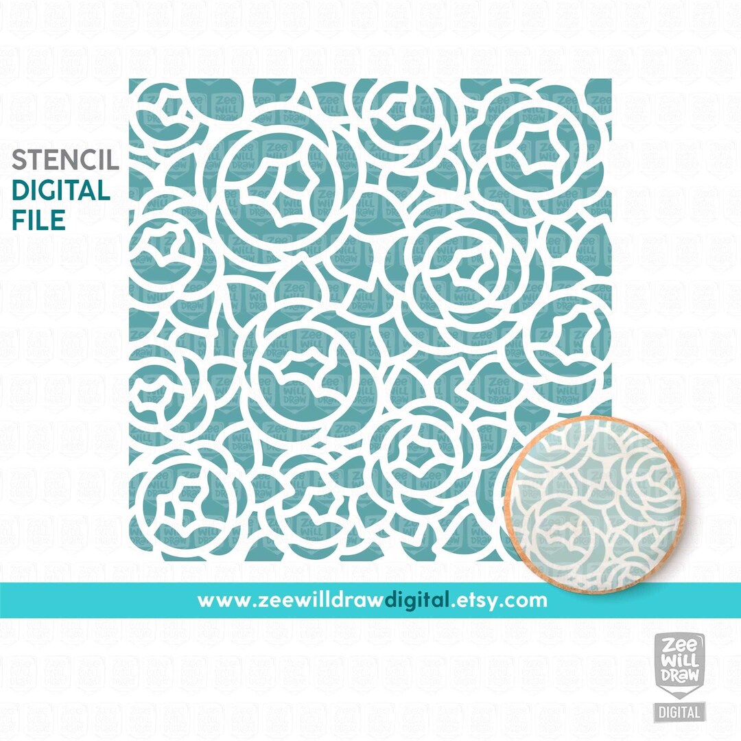 Floral Pattern Stencil FILE, DIGITAL DOWNLOAD - Etsy