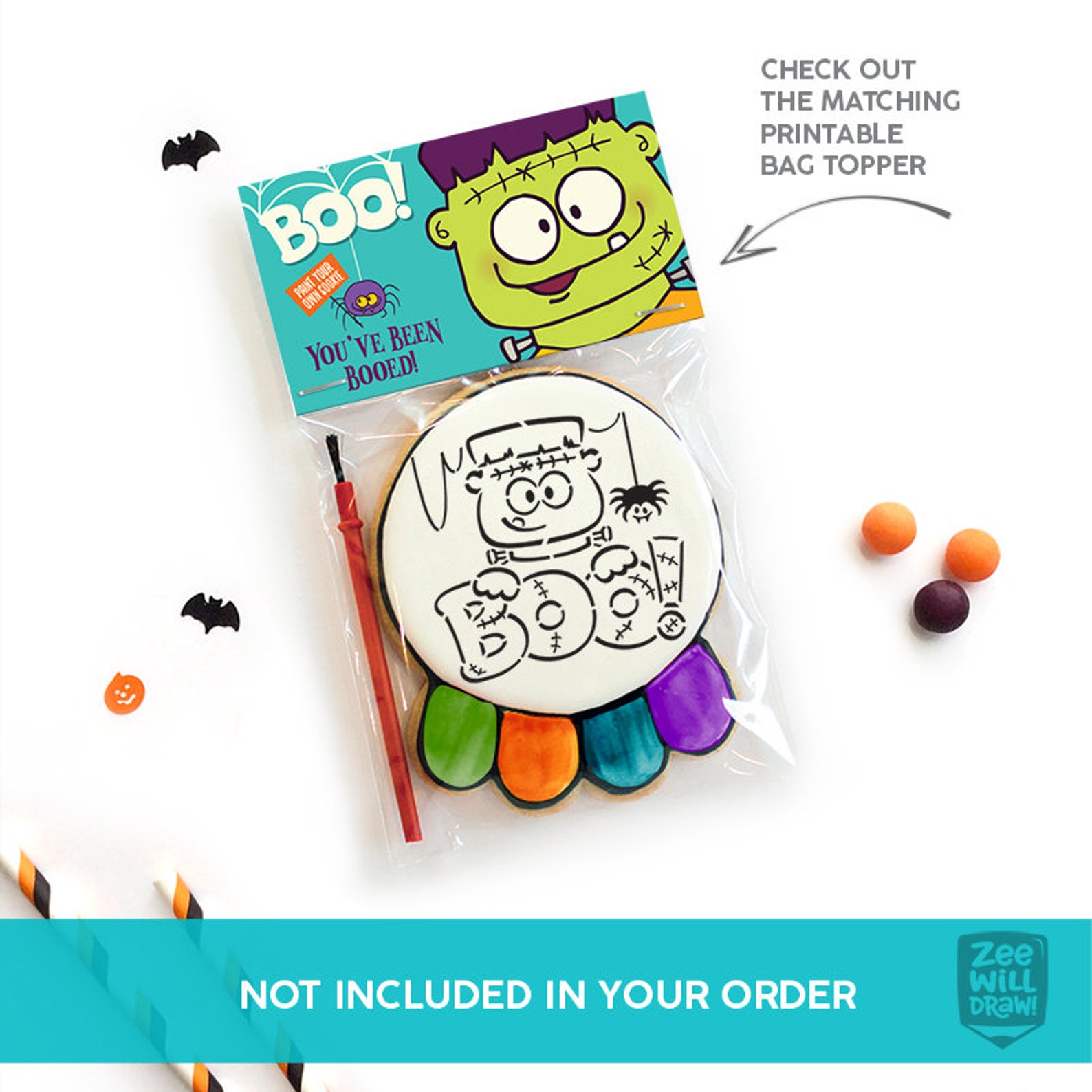 Frankenstein Boo PYO Stencil File INSTANT DOWNLOAD - Etsy