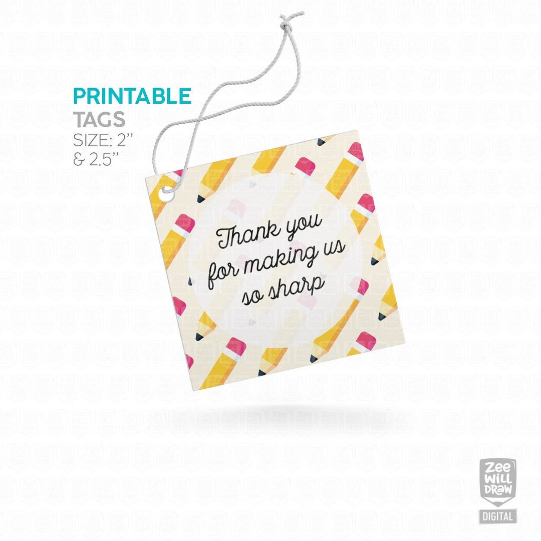 Thank You for Making Us so Sharp Printable Gift Tags - Etsy