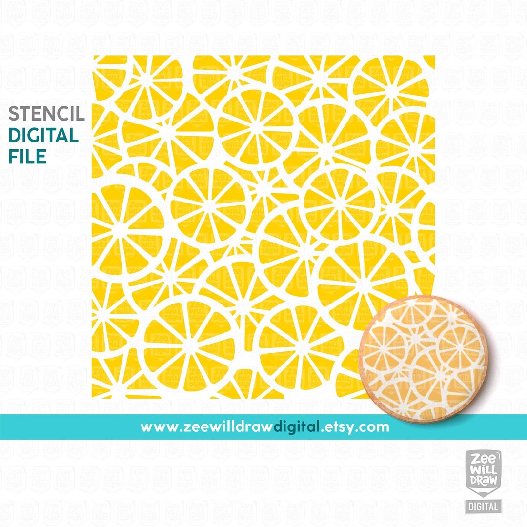 Lemon Slice Stencil FILE, DIGITAL DOWNLOAD - Etsy