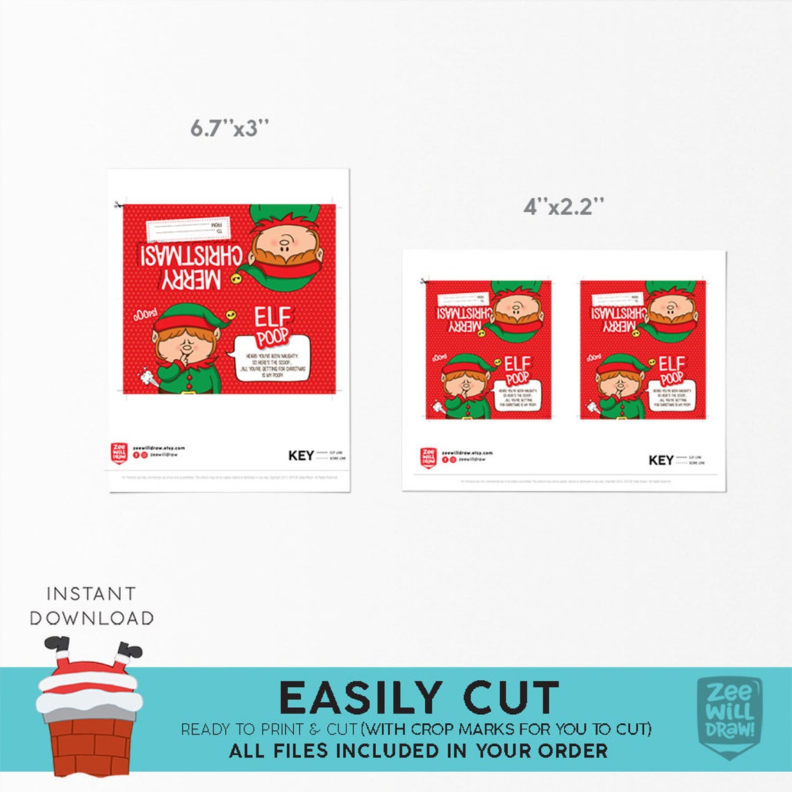 Christmas Bag Topper Elf Poop Elf Elves Xmas Gift Bag | Etsy