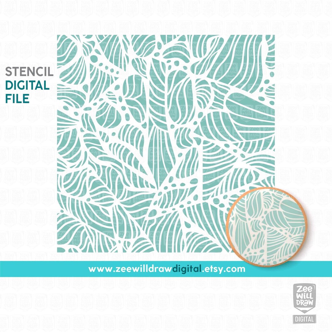Seashells Stencil FILE, DIGITAL DOWNLOAD - Etsy