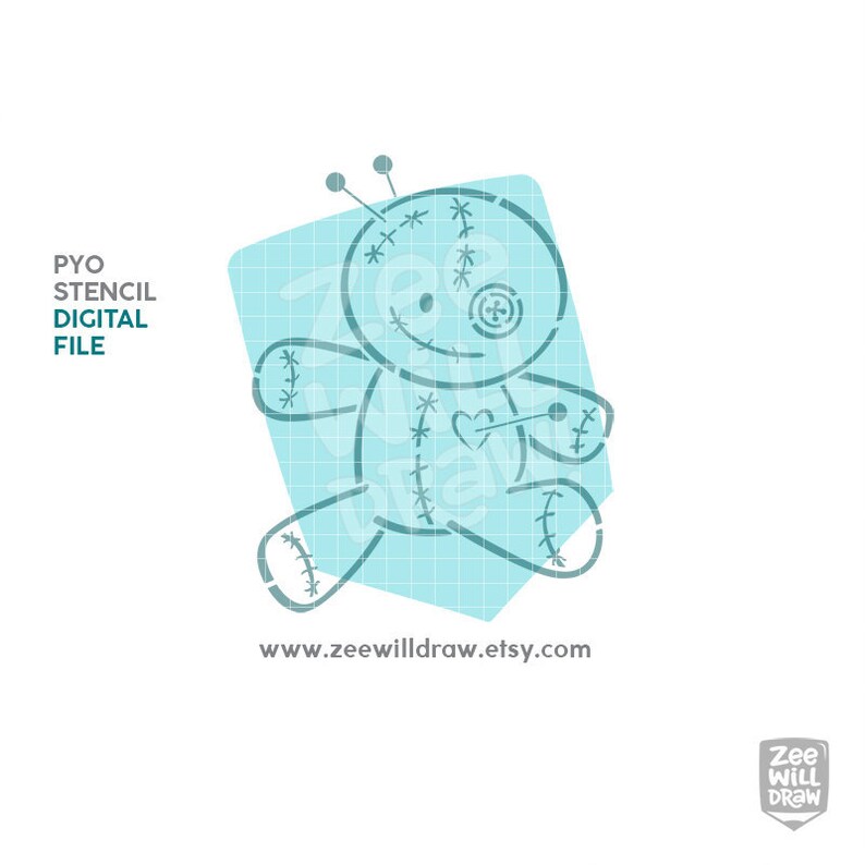 Voodoo Doll PYO Stencil FILE | Etsy