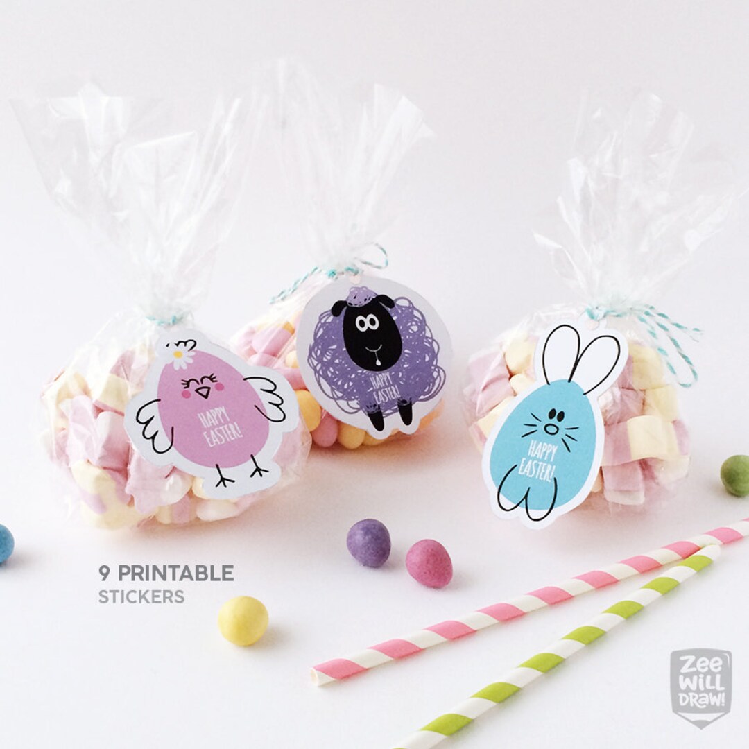 Printable Easter Gift Tags: Chick, Sheep, Bunny - Etsy