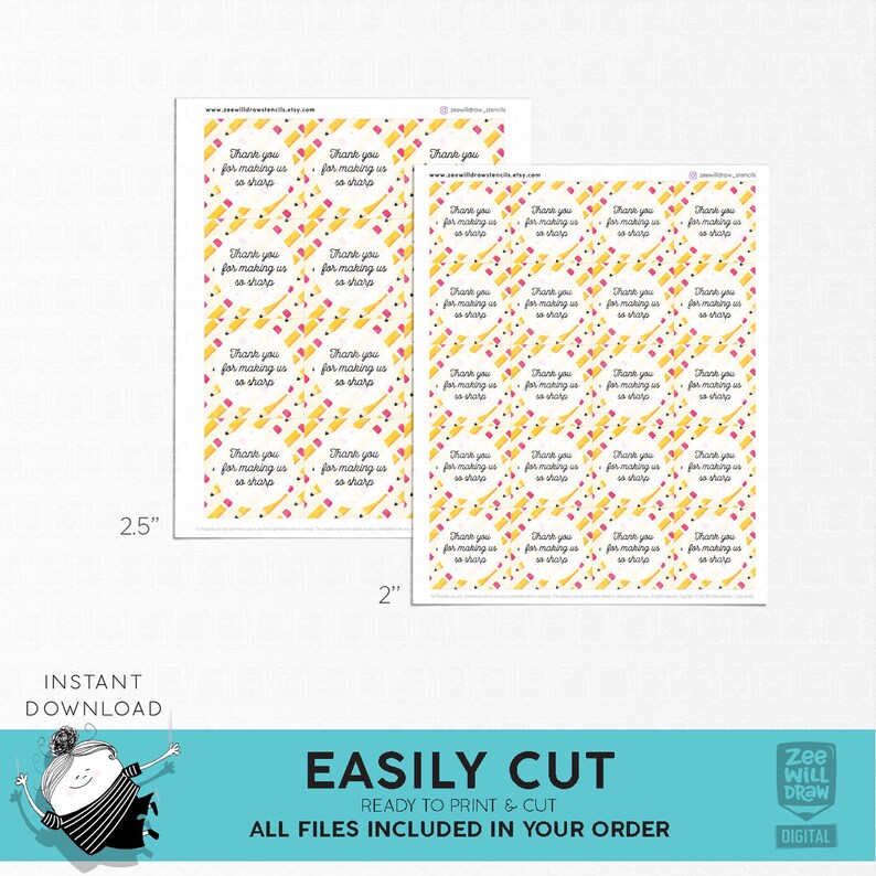 Thank You for Making Us so Sharp Printable Gift Tags - Etsy