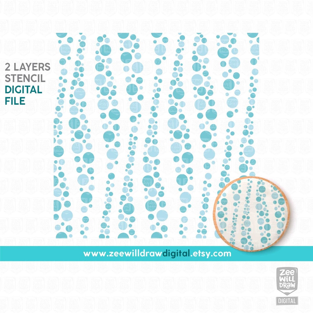 Bubbles Stencil FILE, DIGITAL DOWNLOAD - 2 Layers - Etsy
