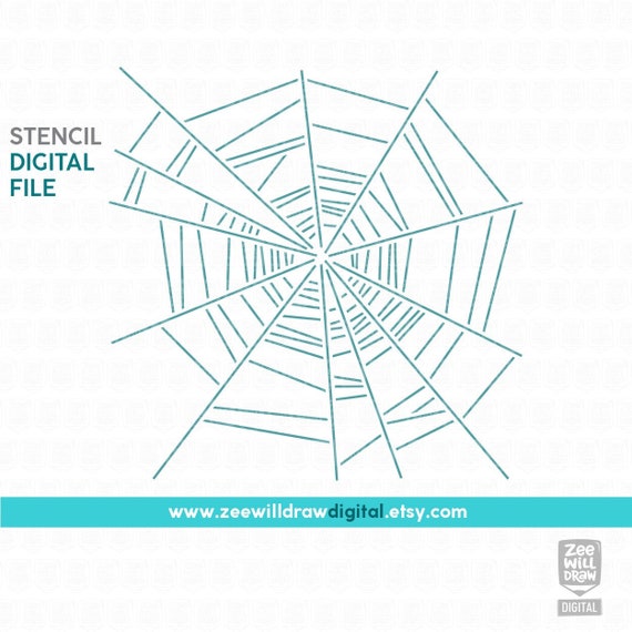 Spider Web Stencil FILE DIGITAL DOWNLOAD - Etsy