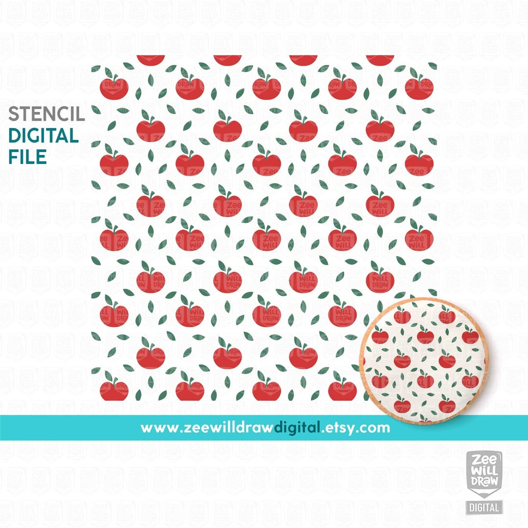 Apples Stencil FILE, DIGITAL DOWNLOAD - 2 Layers - Etsy