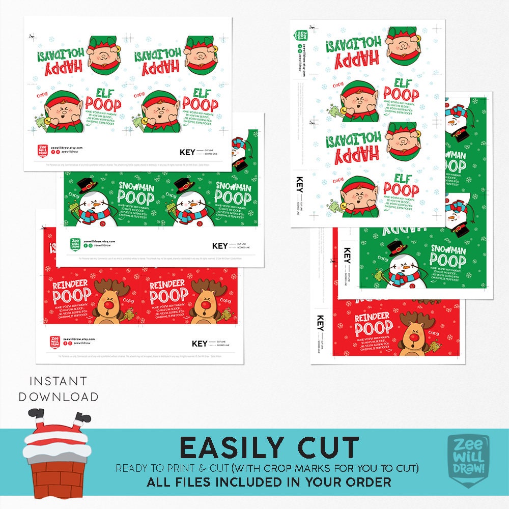 Christmas Poop Bag Toppers, Elf, Snowman, Reindeer - Etsy