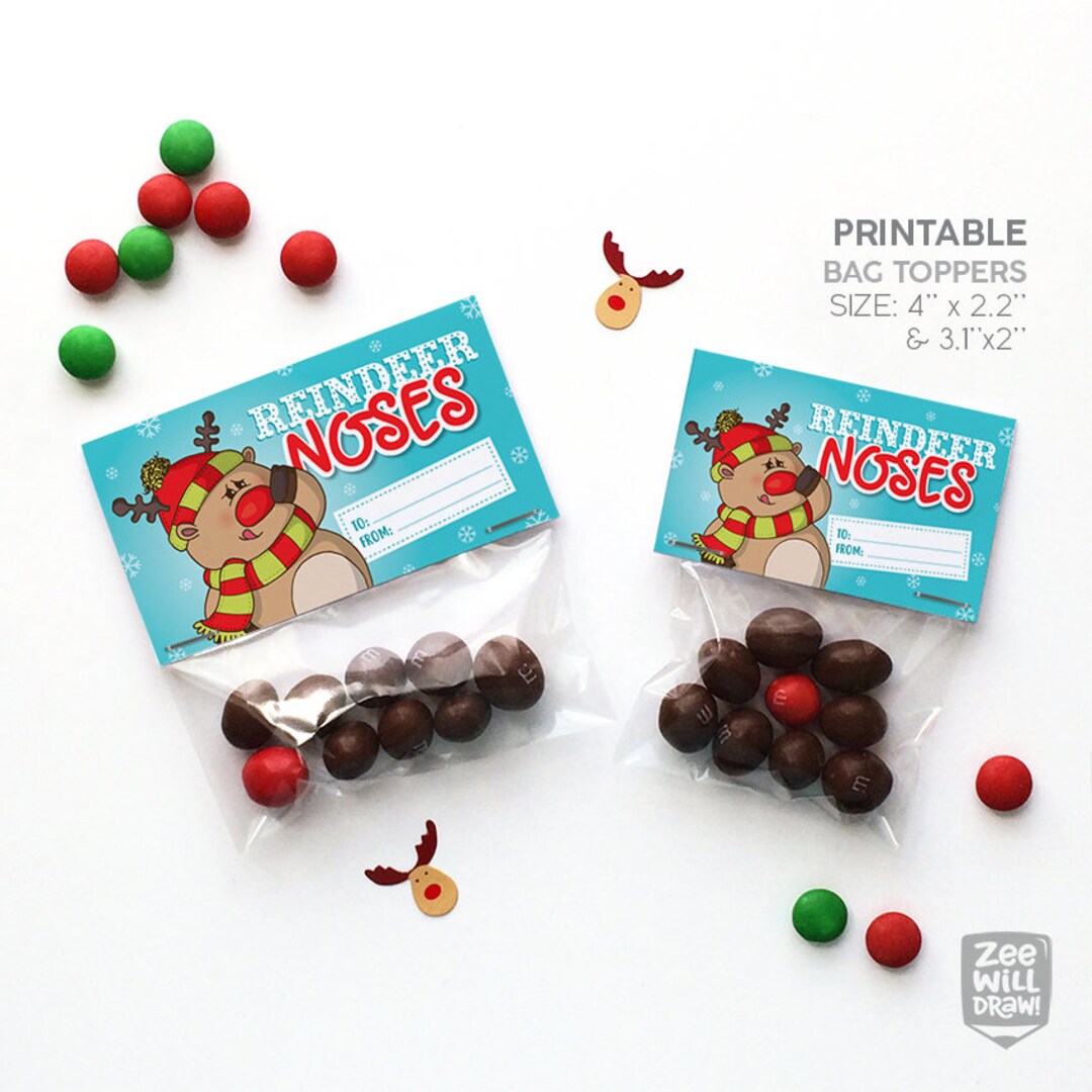 Christmas Bag Topper, PRINTABLE, Instant Download - Etsy