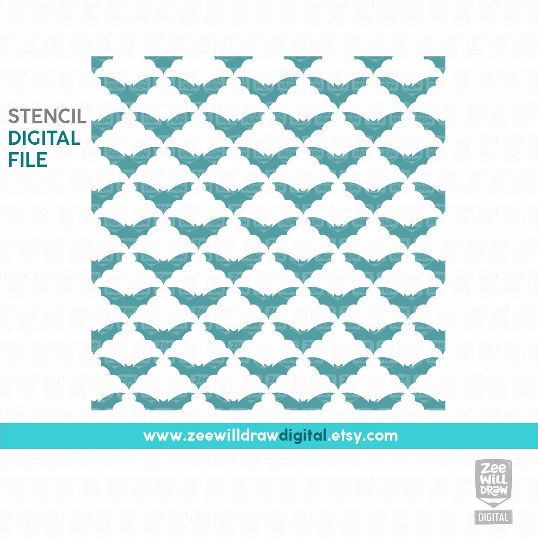 Bats Stencil FILE, DIGITAL DOWNLOAD - Etsy