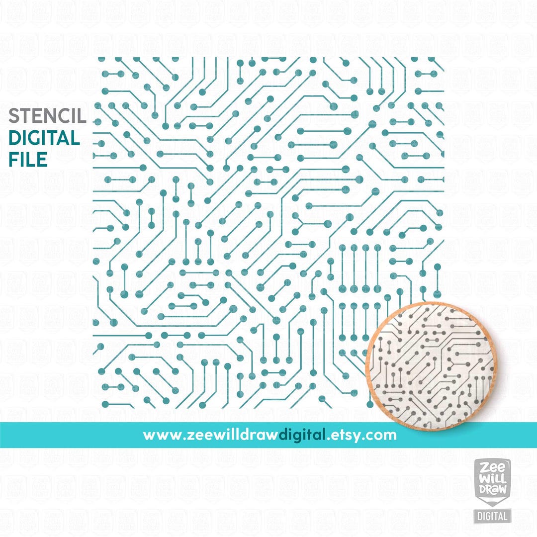 Circuit Board Stencil FILE - DIGITAL DOWNLOAD - Etsy