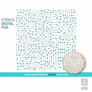 Circuit Board Stencil FILE - DIGITAL DOWNLOAD - Etsy