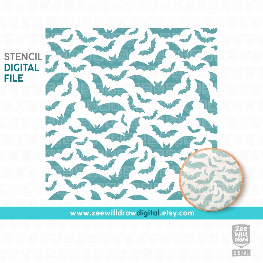 Bats Stencil FILE, DIGITAL DOWNLOAD - Etsy