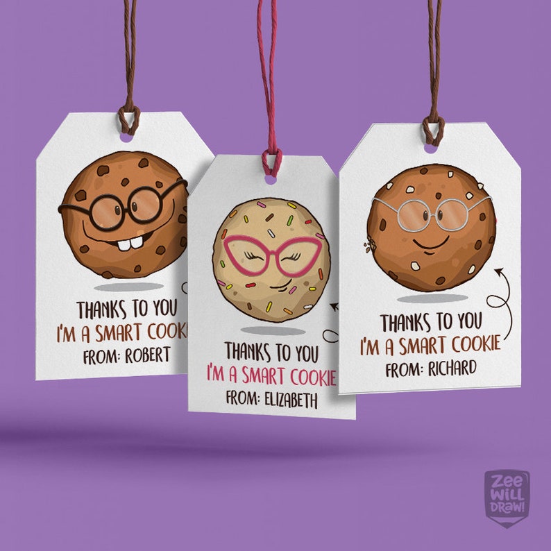 Smart Cookie Tags - Printable and Editable File - Etsy Canada