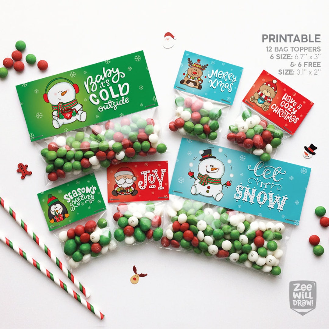 Christmas Bag Toppers - PRINTABLE - Etsy
