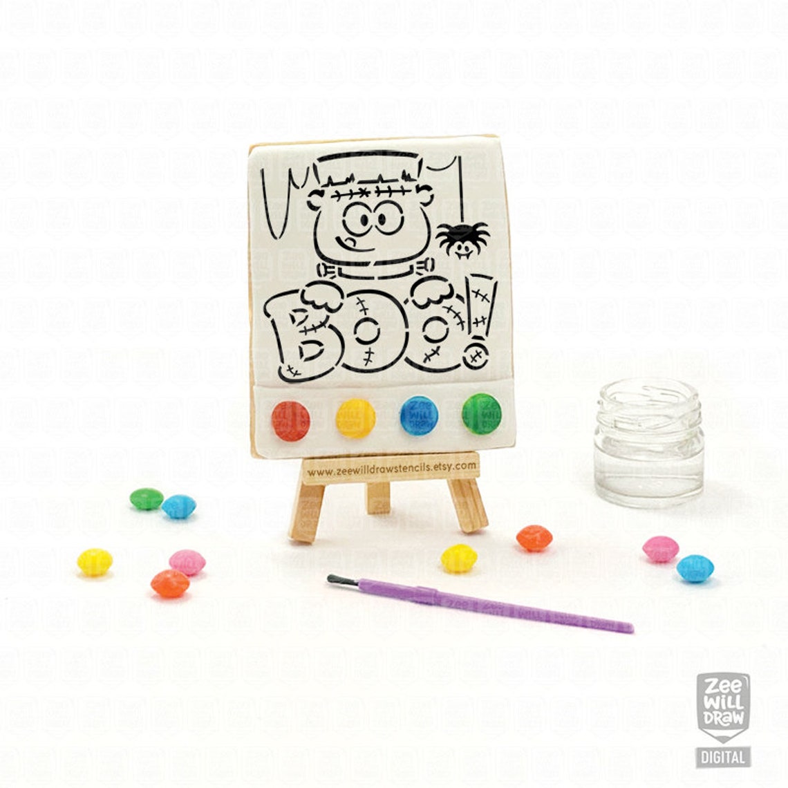 Frankenstein Boo PYO Stencil File - Etsy