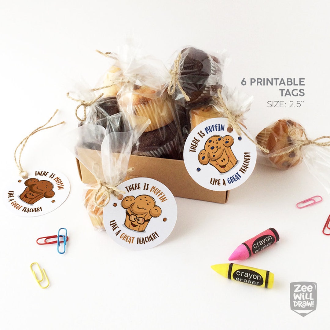 Muffin Teacher Appreciation Gift Tags - Etsy