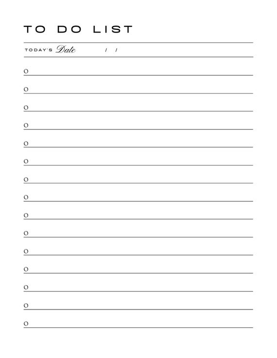 Minimalist Printable to Do List Bundle to Do List 2 Column - Etsy