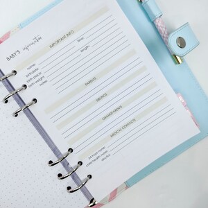 A5 NEWBORN / BABY PLANNER Insert Bundle - Printed Planner Inserts - Mom ...