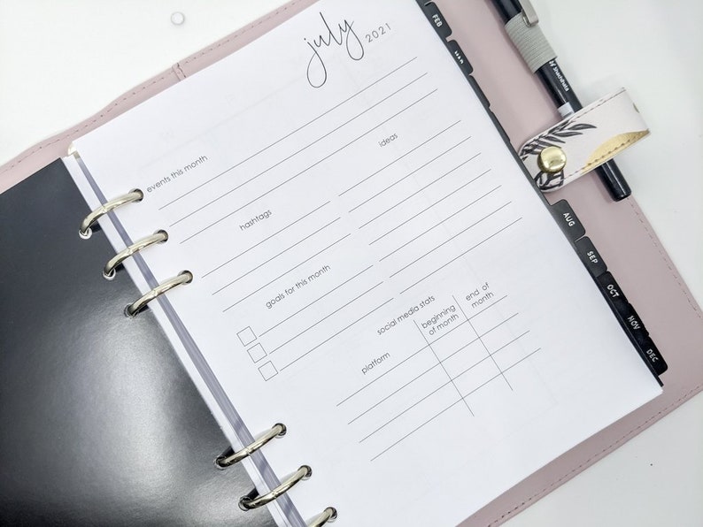 A5 Business Planner Inserts printed planner inserts | Etsy