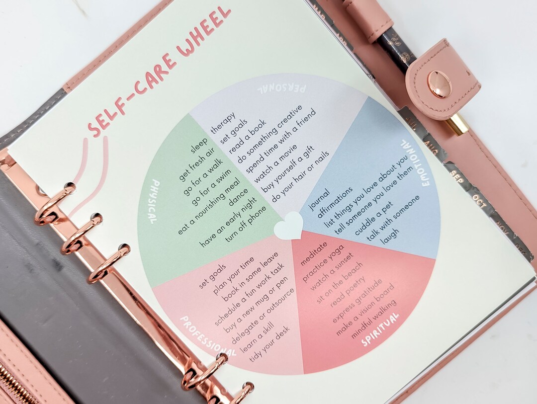 A5 Self-care Wheel Planner Dashboard - Etsy