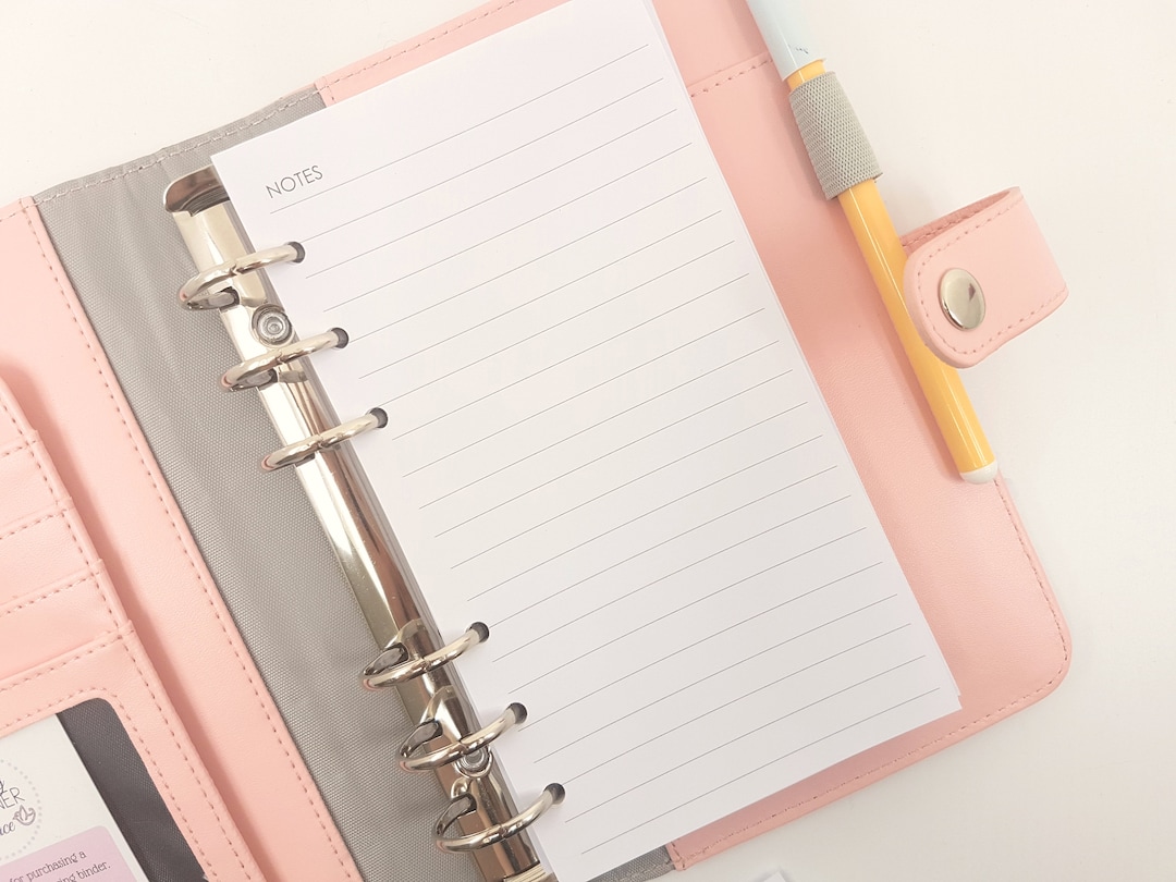 Personal Sized Lined Paper Planner Refill | Personal Size Note Paper ...