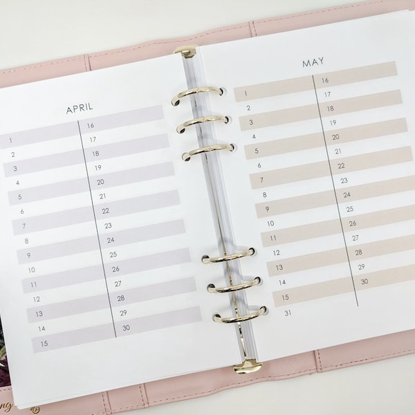 Filofax Birthday Calendar - Etsy