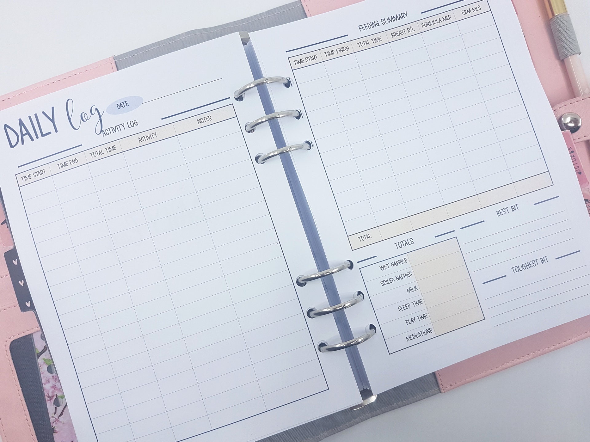 A5 NEWBORN / BABY PLANNER Insert Bundle Printed Planner | Etsy