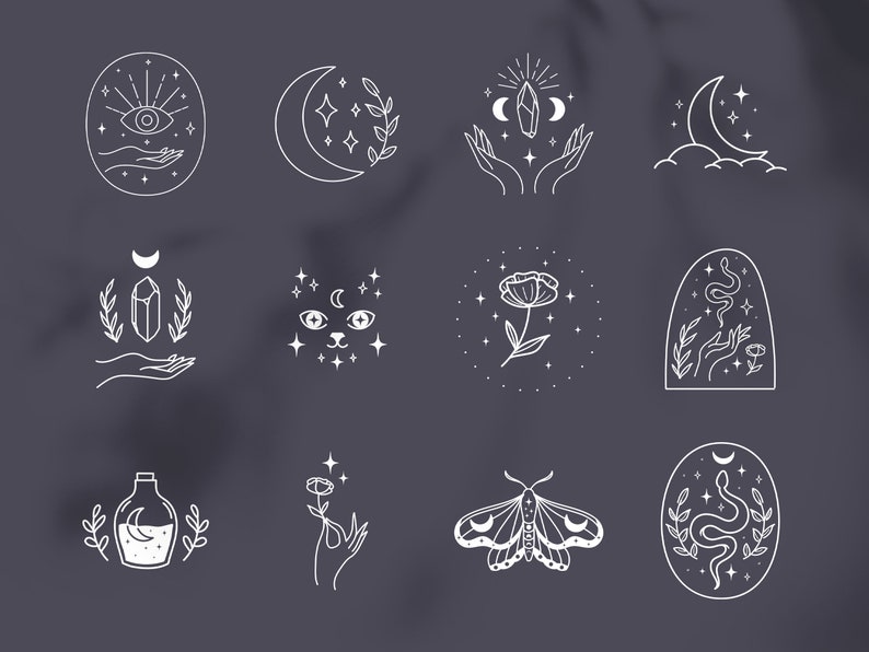 Premade Mystical Logos Package Graphic Design Brand - Etsy