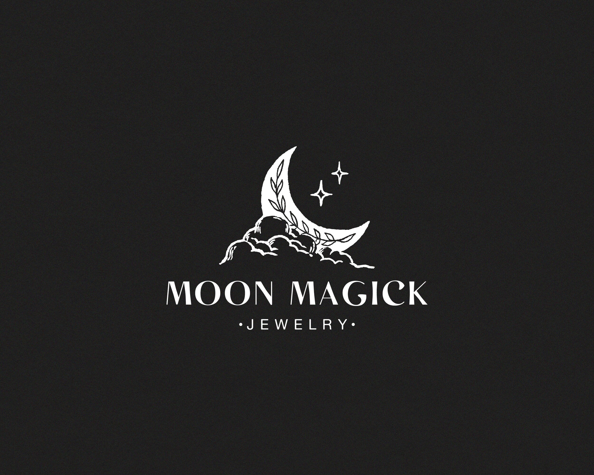 Premade Logo Handdrawn Moon & Clouds Logo Design Graphic Design Brand ...