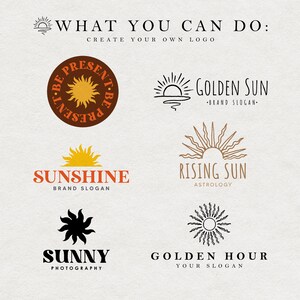 Handdrawn Sun Elements - Logo Design- Tattoo - Vector Illustrations ...
