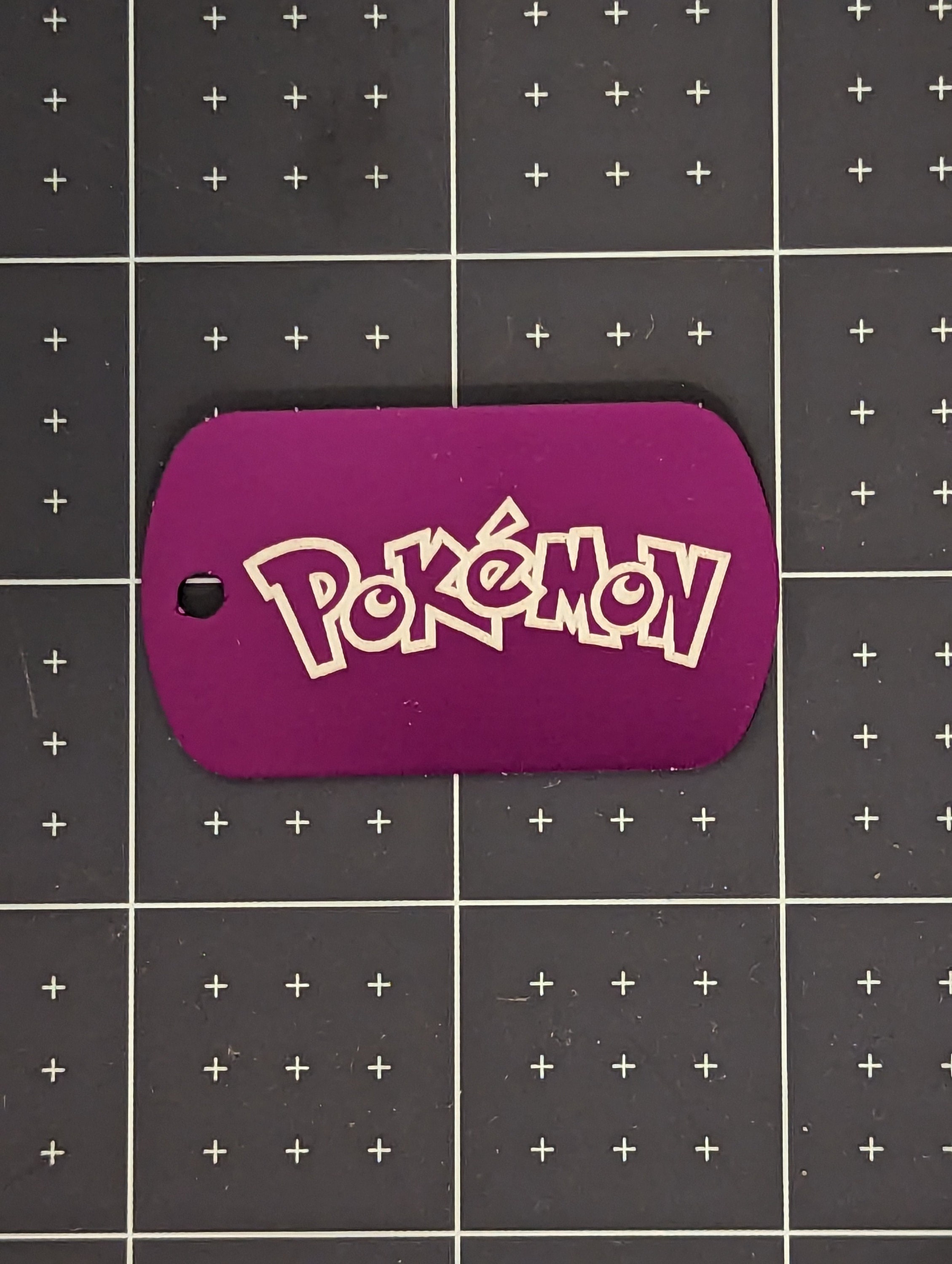 Laser Engraved Pokemon Unown Letter Keychain Dog Tag - Etsy