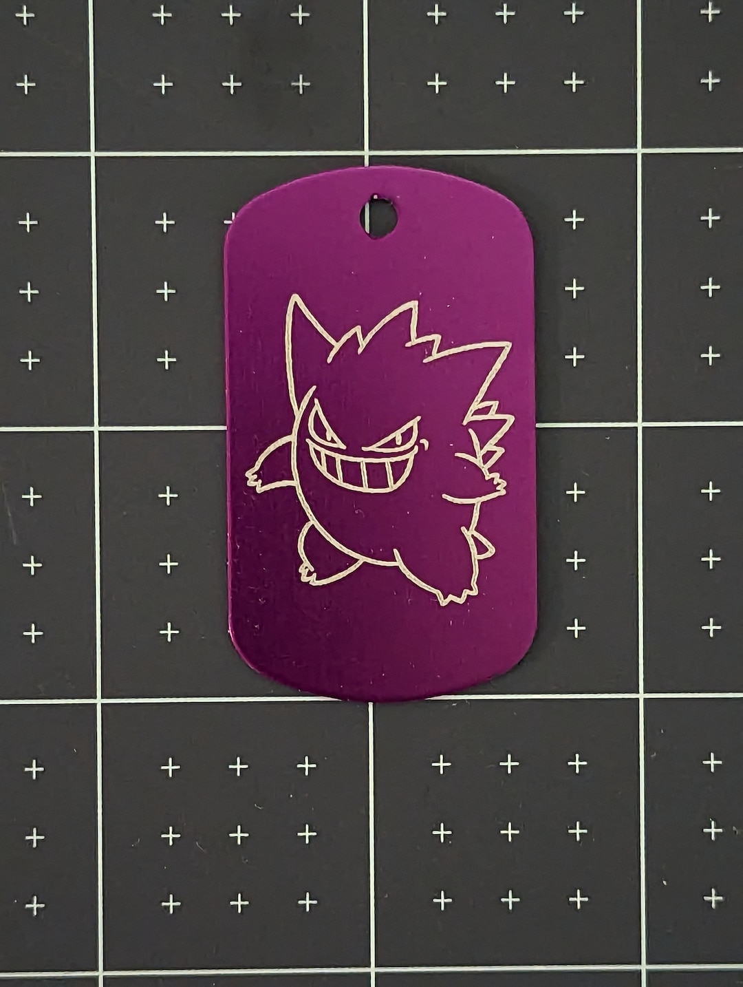 Laser Engraved Pokemon Gengar Keychain Dog Tag - Etsy