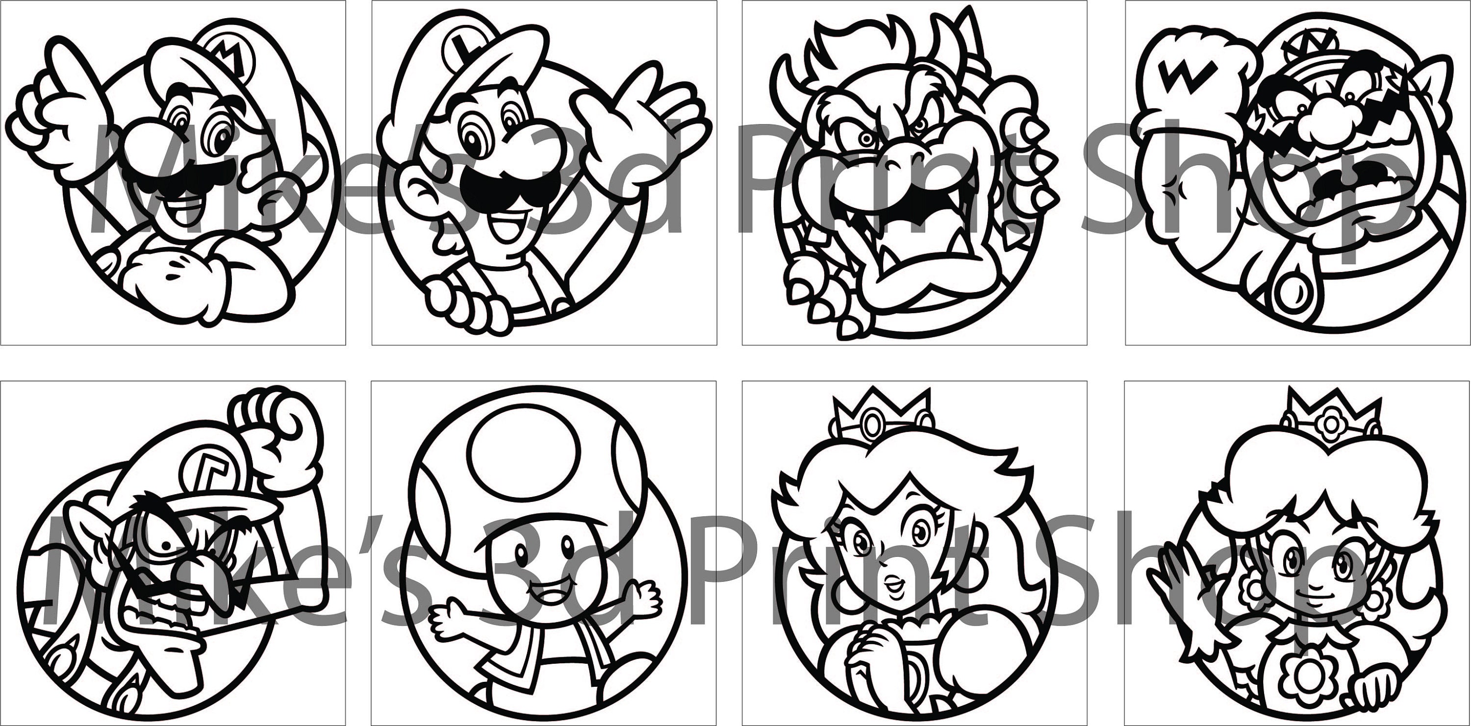 HUGE Mario Brothers Decals - Etsy