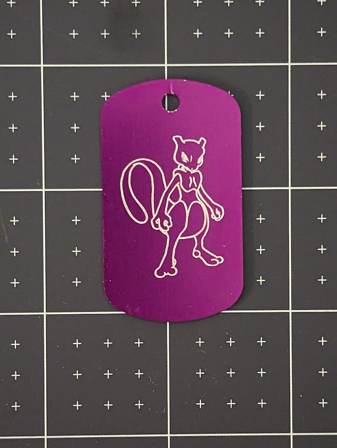 Laser Engraved Pokemon Mewtwo Keychain Dog Tag - Etsy