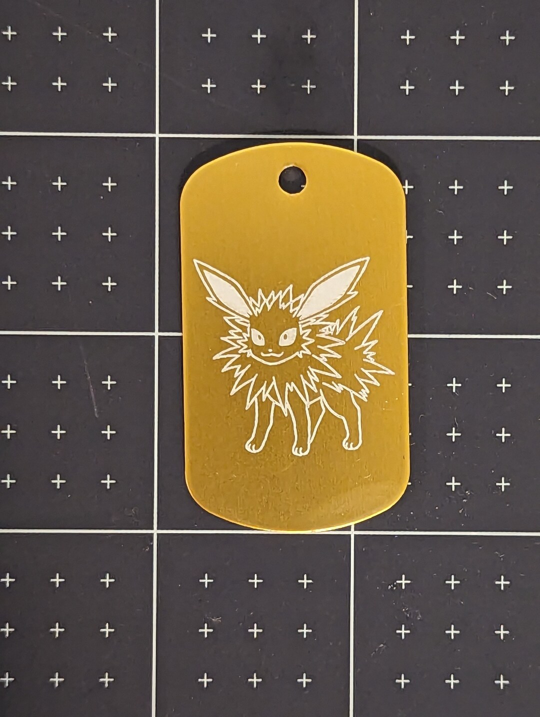 Laser Engraved Pokemon Jolteon Keychain Dog Tag - Etsy