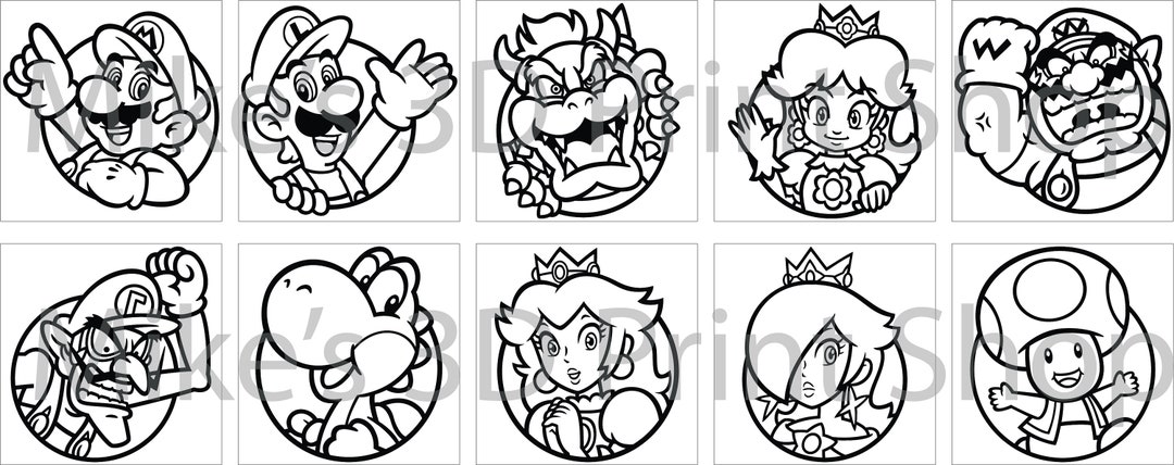 Large Mario Brothers Decal Set - Etsy