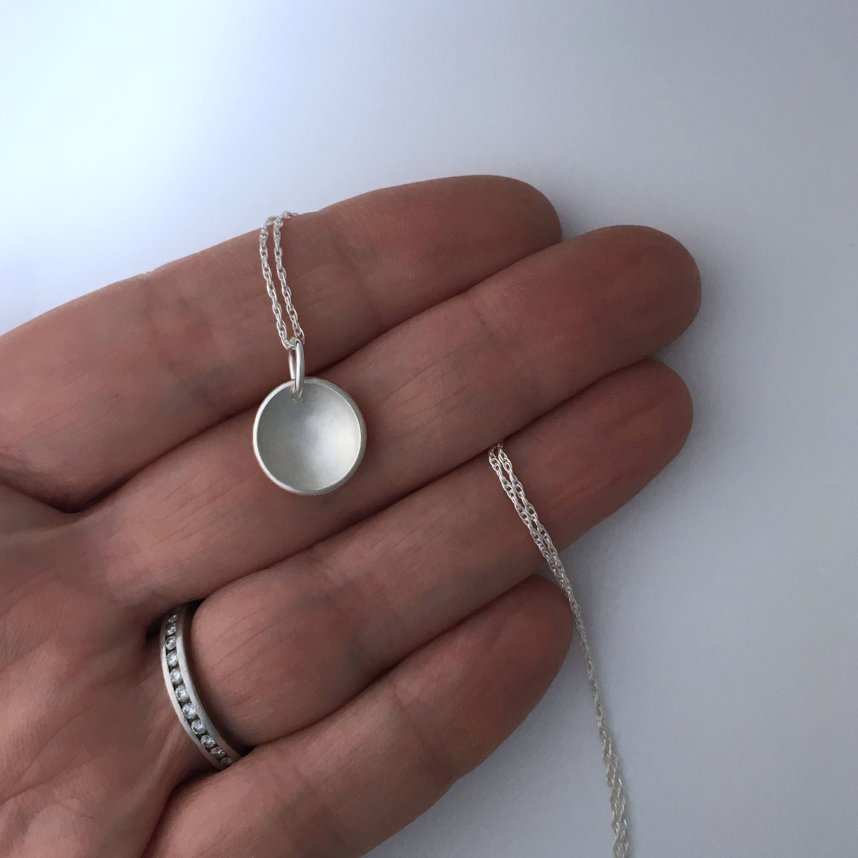 Handmade Simple Dimple Round Pendant. A Gorgeous Little Dimple With a ...