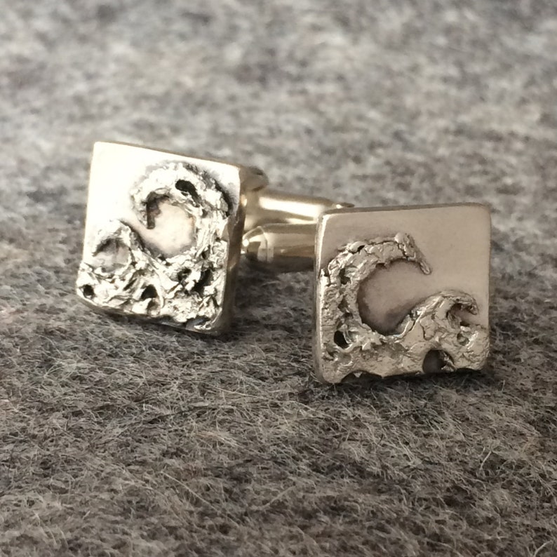 Handmade Silver Cufflinks. for All Fans of the Sea Surf - Etsy UK